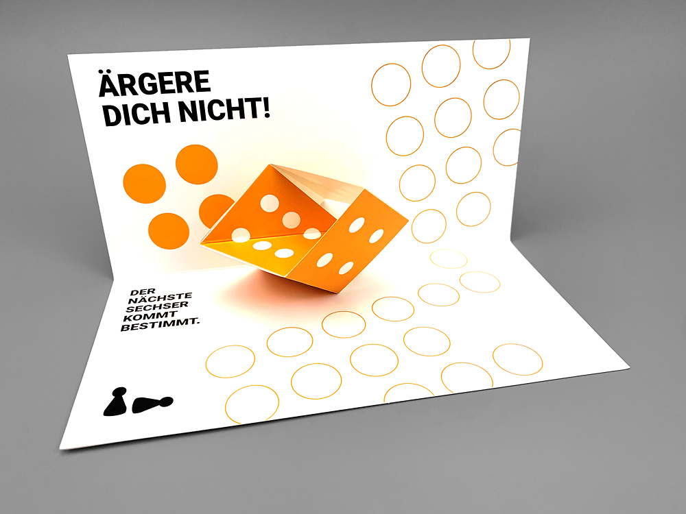 Entdecke die Magie des 3D-Effekts: Popup-Karte Würfel - EFFEKTIX
